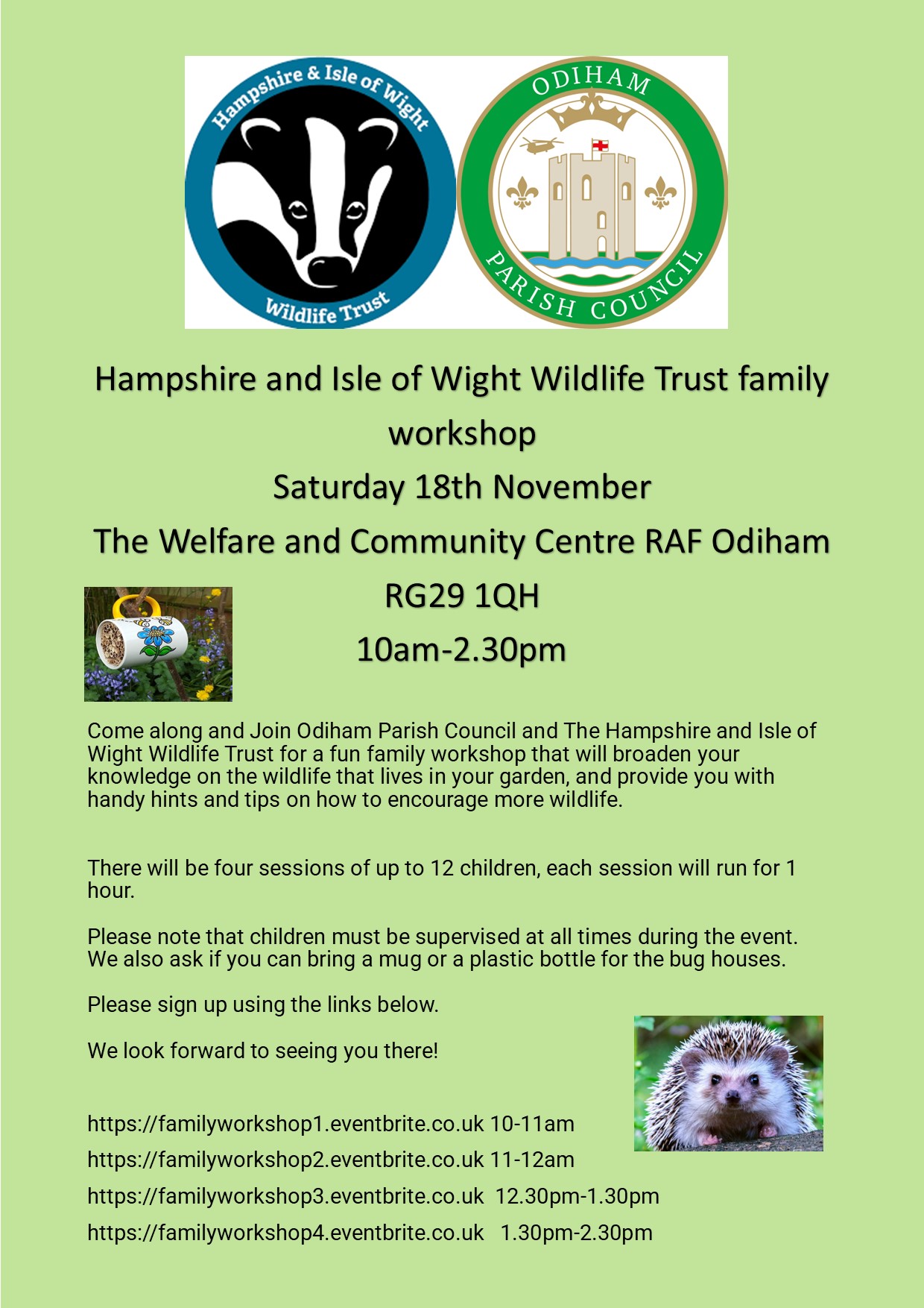 Hampshire & Isle of Wight Wildlife Events - Odiham Parish Council
